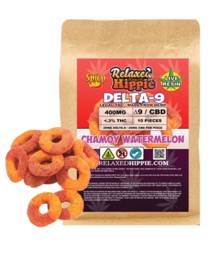 THC Chamoy Watermelon Rings 400mg (10 units) — New Pure Canna Organics